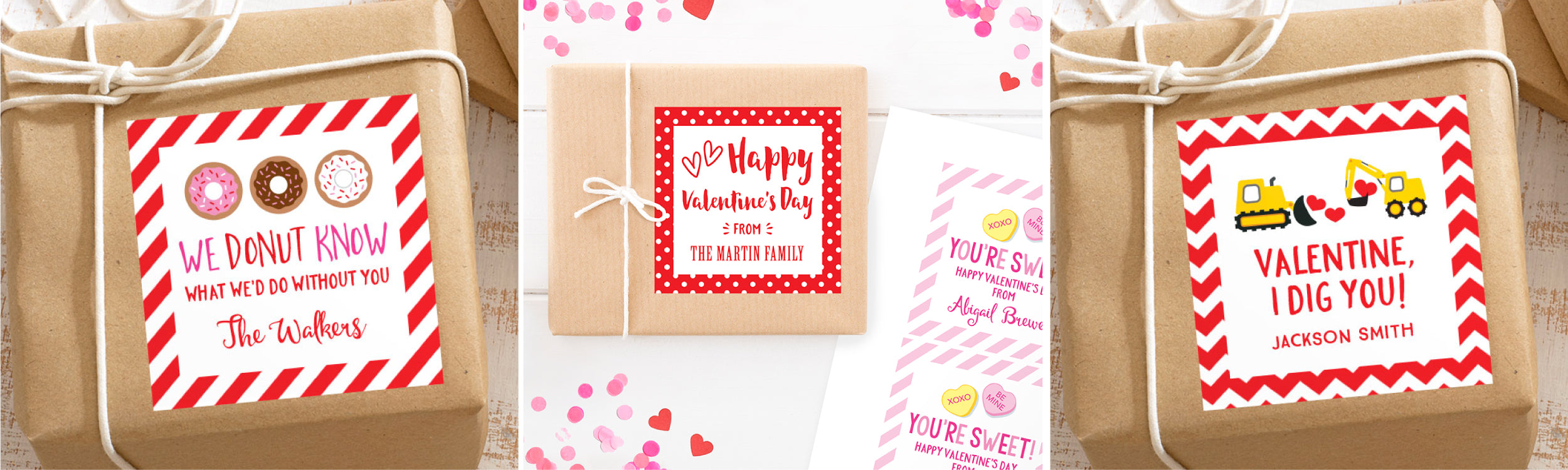 Valentine's Day - Square Gift Labels – Chickabug