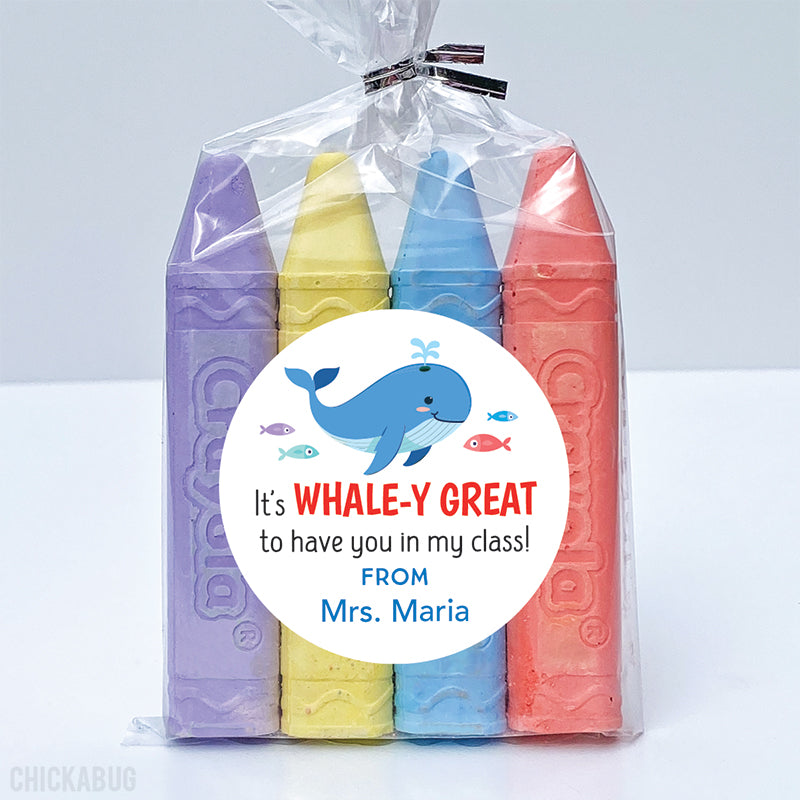 Personalized "Whale-y Great" Back to School Stickers – Chickabug