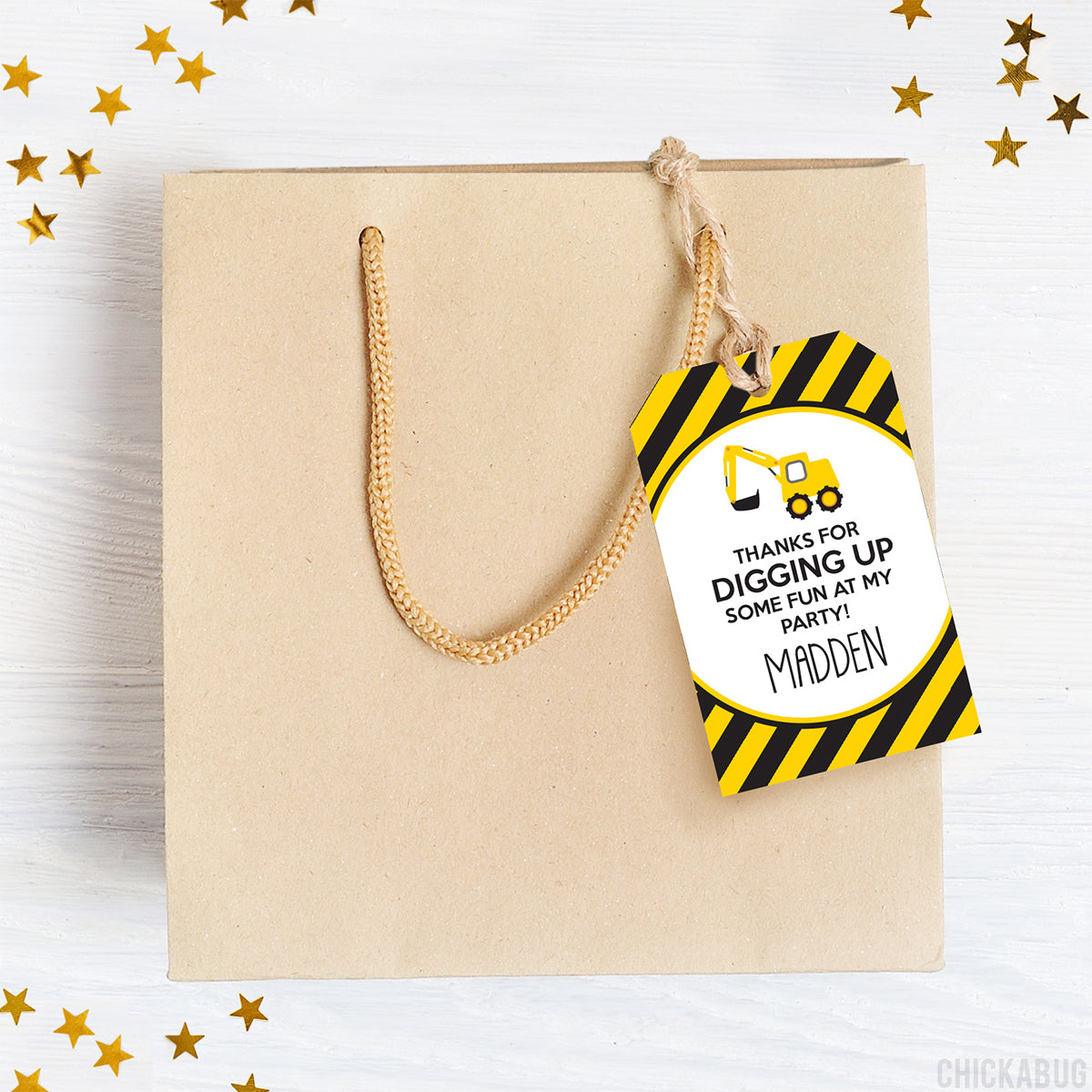 Construction Party Editable Favor Tags (INSTANT DOWNLOAD) – Chickabug