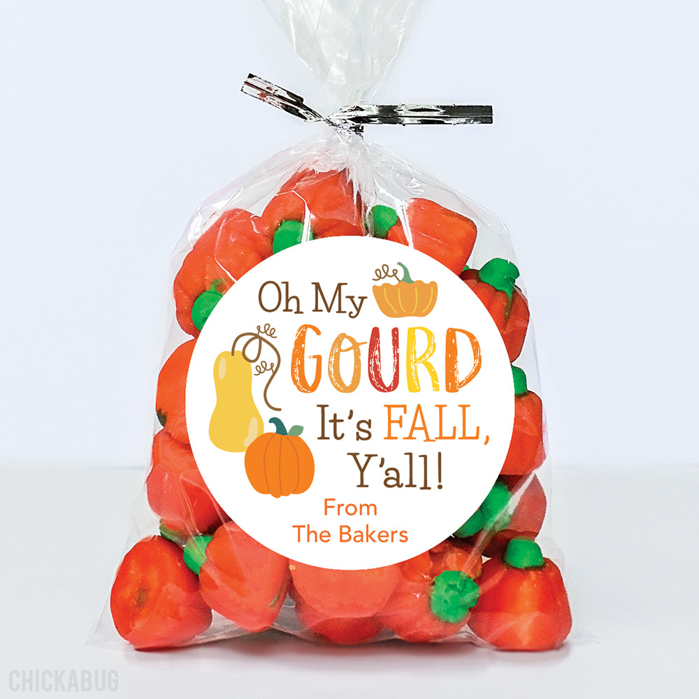 Personalized "Oh My Gourd" Fall Stickers – Chickabug