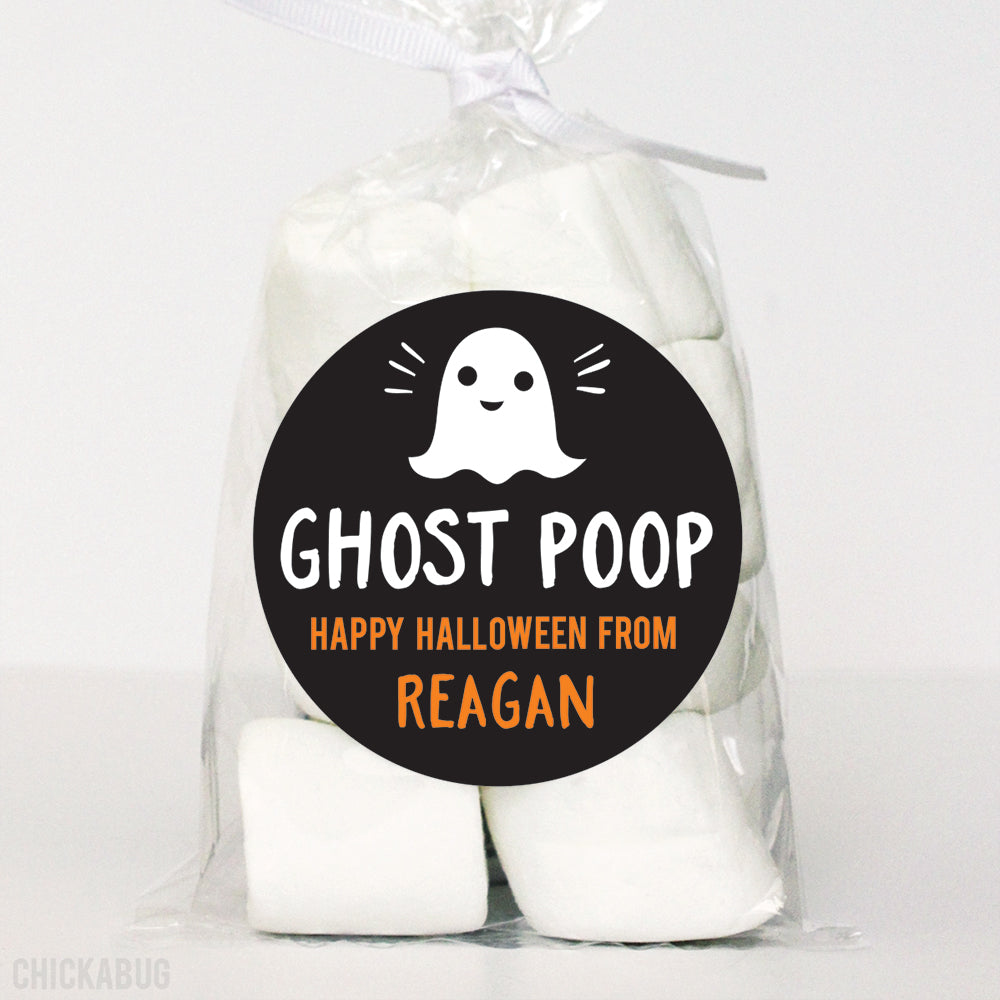 Personalized "Ghost Poop" Halloween Stickers – Chickabug