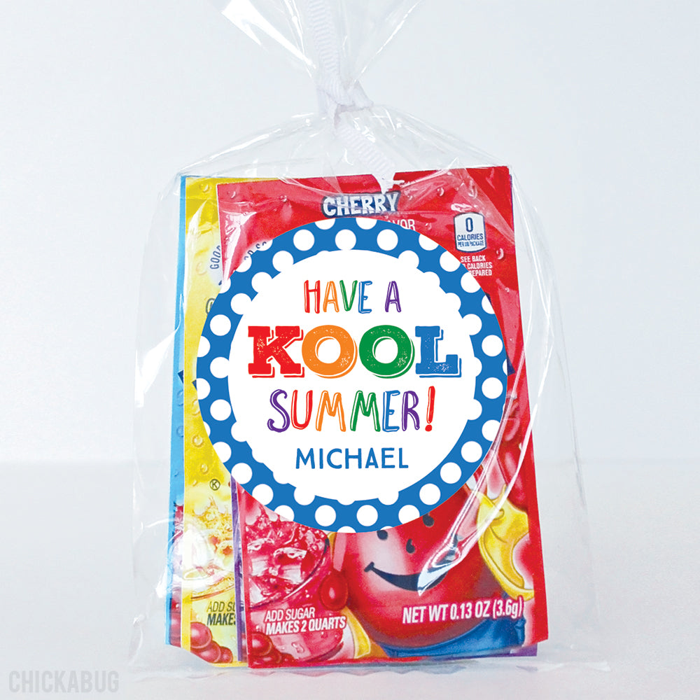 Personalized "Kool Summer" Last Day of School Stickers – Chickabug
