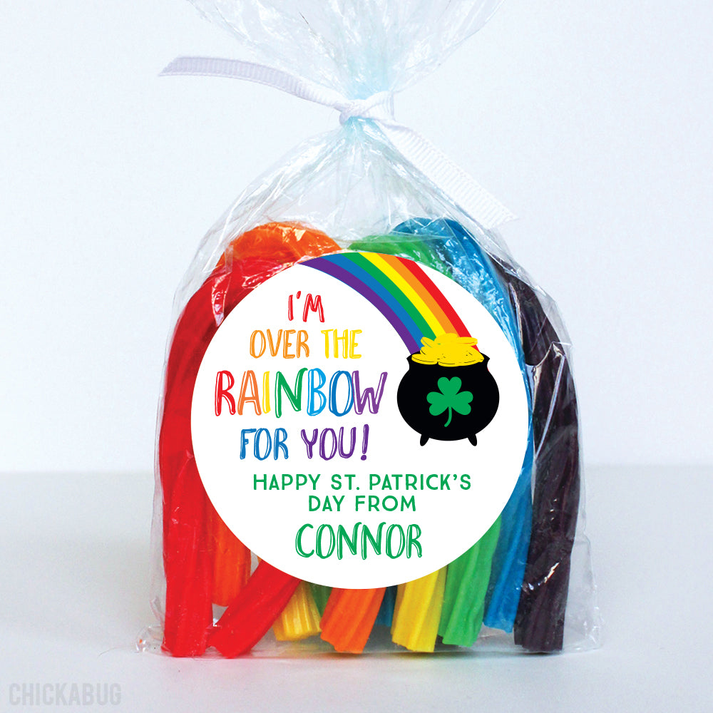 Personalized "Over The Rainbow" St. Patrick's Day Stickers – Chickabug