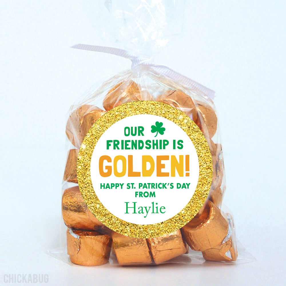 Personalized "Our Friendship Is Golden" St. Patrick's Day Stickers ...