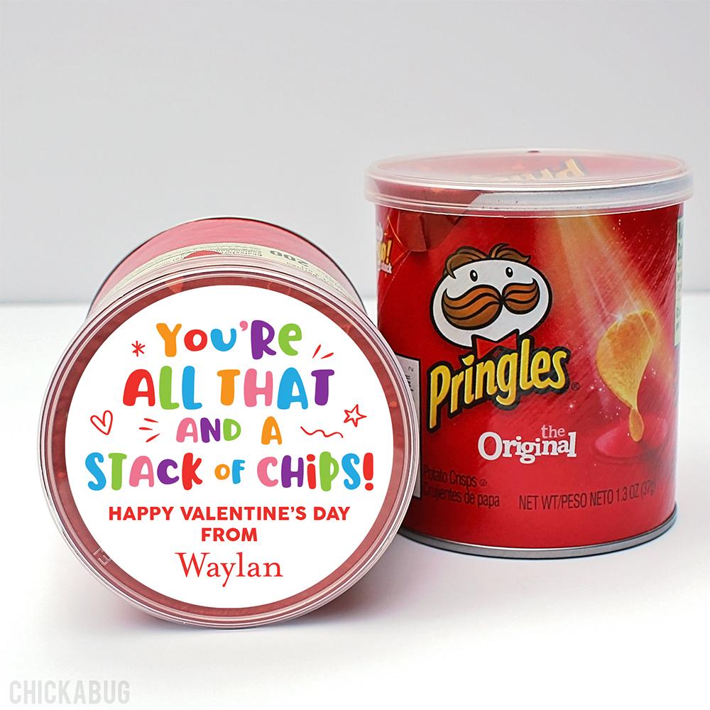 Personalized Potato Chips "All That and a Stack of Chips" Valentine's ...