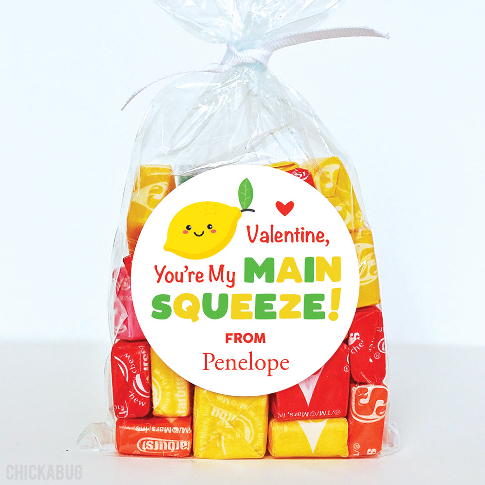 Personalized Main Squeeze Valentine's Day Stickers – Chickabug