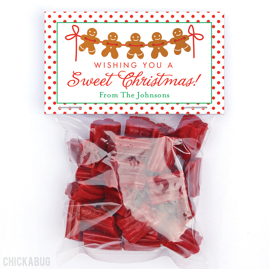 Personalized Gingerbread "Sweet Christmas" Treat Bags – Chickabug