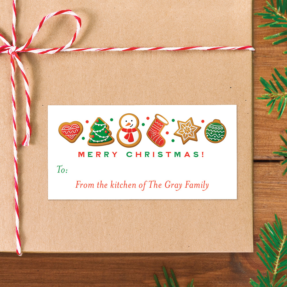 Personalized Sugar Cookies "From the Kitchen of" Christmas Gift Labels ...