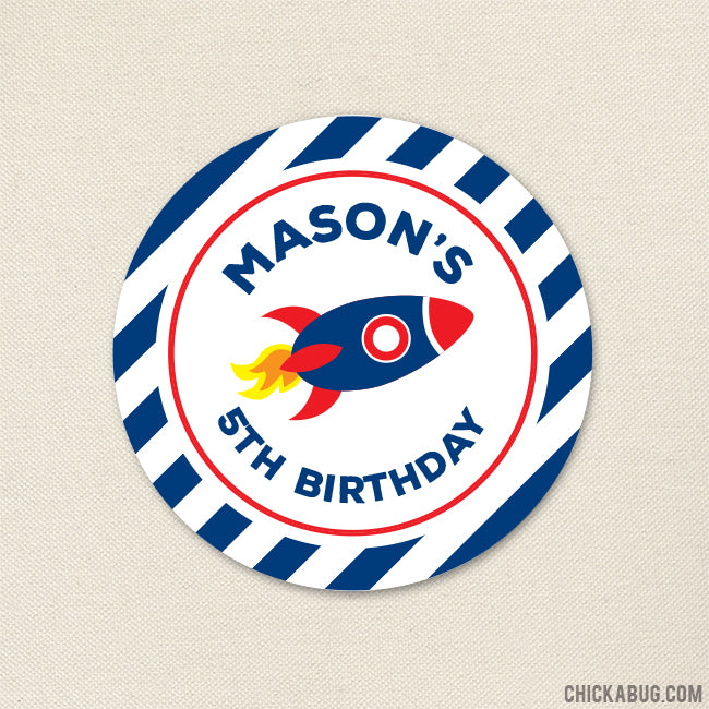 Rocket Birthday Stickers – Chickabug