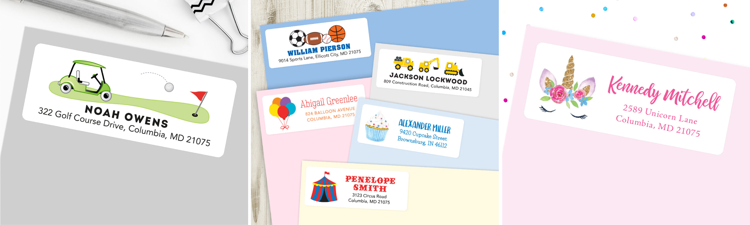 Birthday Theme Address Labels – Chickabug