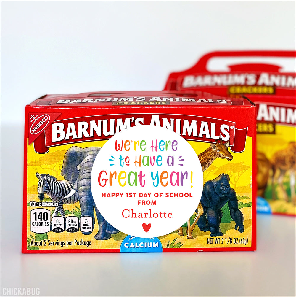 Personalized "Here To Have A Great Year" Back to School Stickers ...