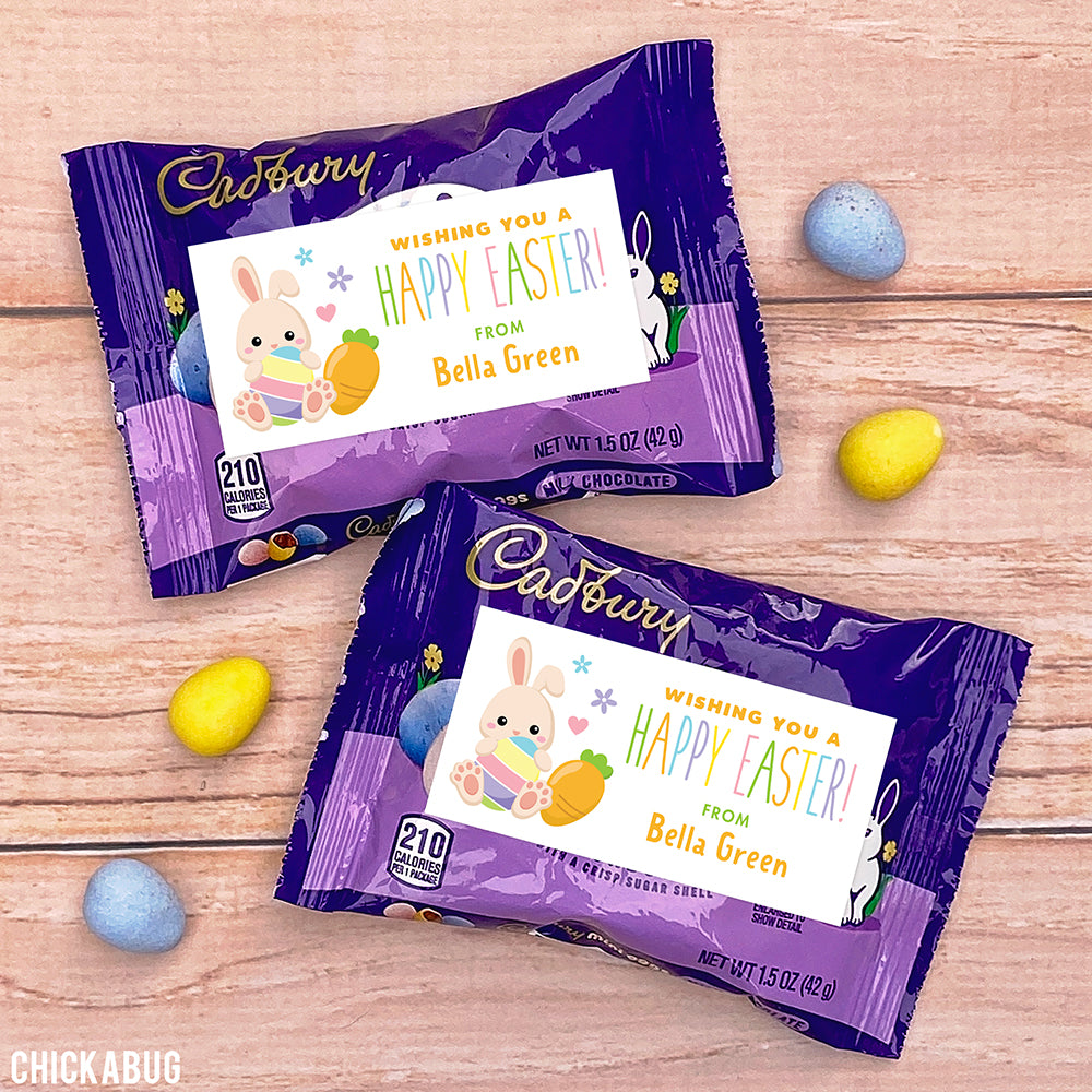 Personalized Cute Baby Bunny Easter Labels – Chickabug