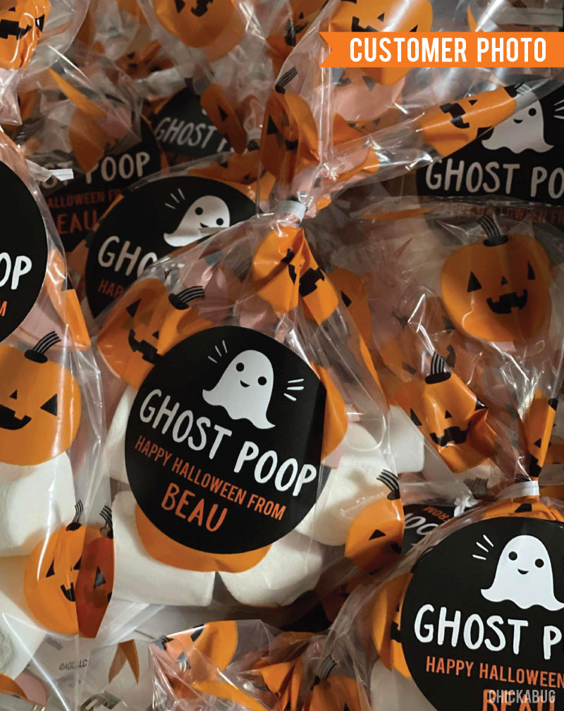 Personalized "Ghost Poop" Halloween Stickers – Chickabug