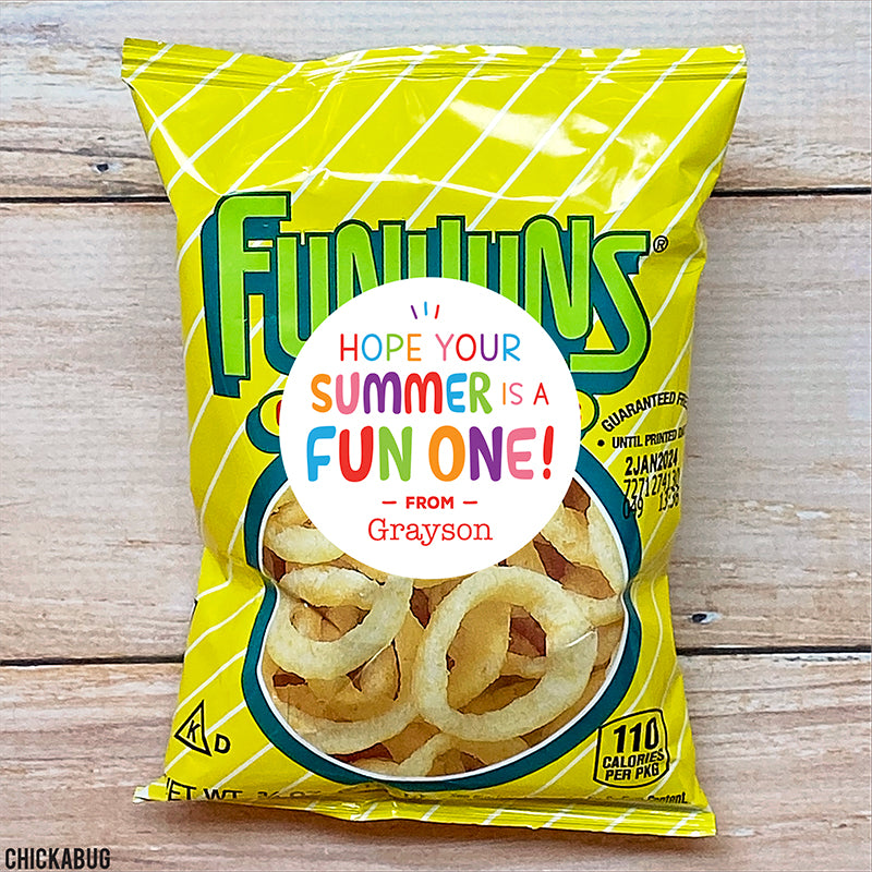 Personalized "Hope Your Summer is a Fun One" End of School Stickers ...
