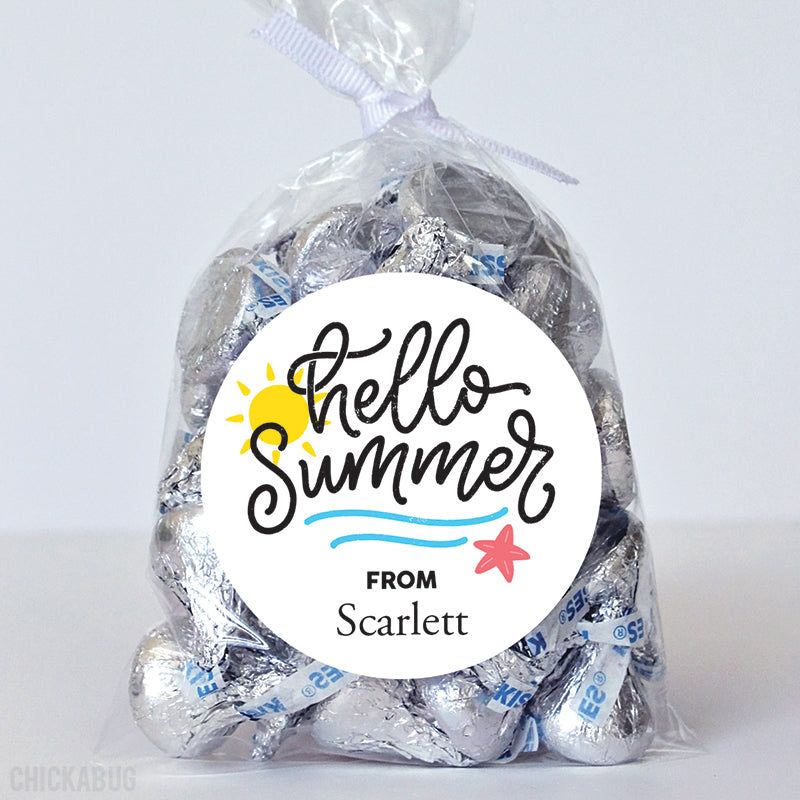 Personalized "Hello Summer" Last Day of School Stickers – Chickabug