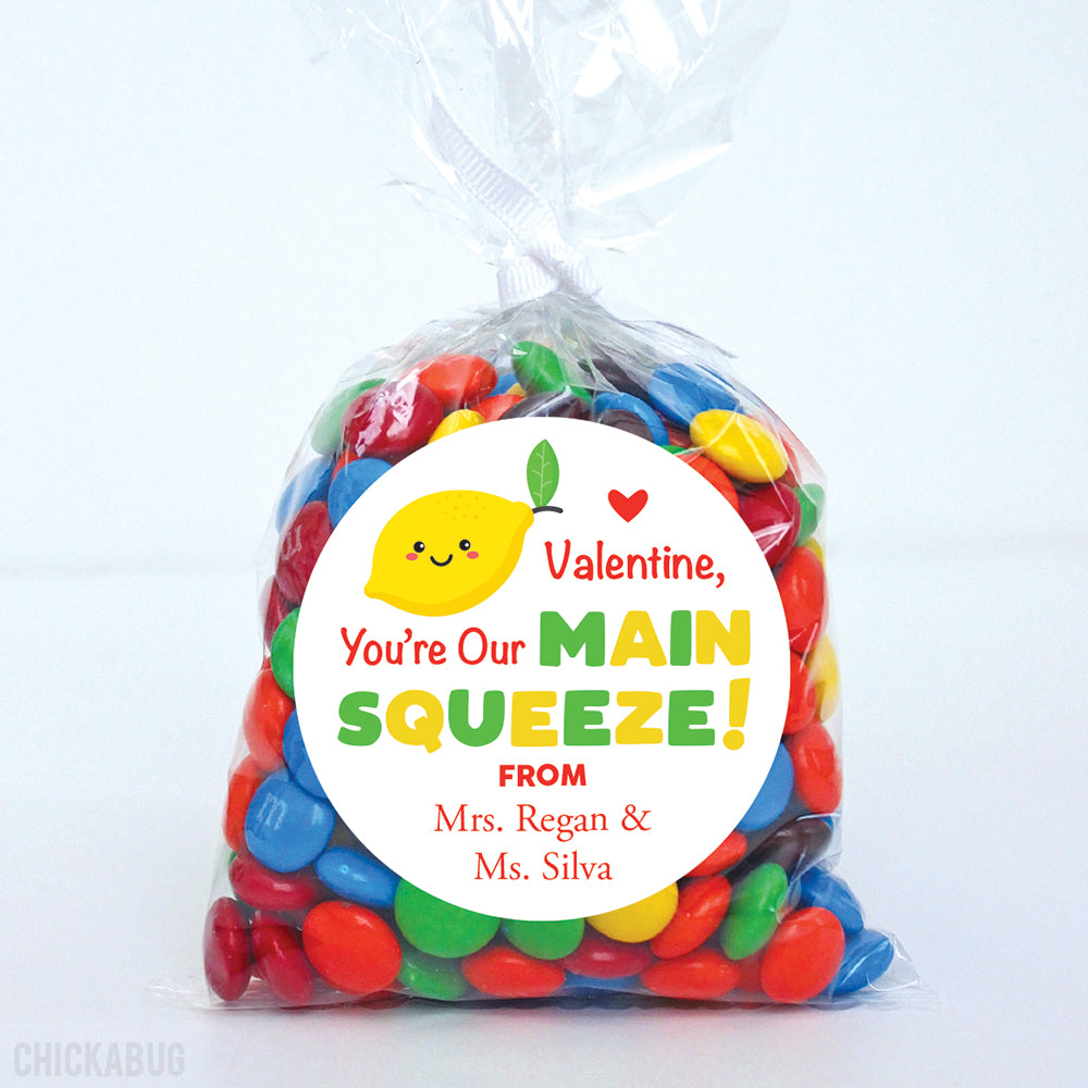 Personalized Main Squeeze Valentine's Day Stickers – Chickabug