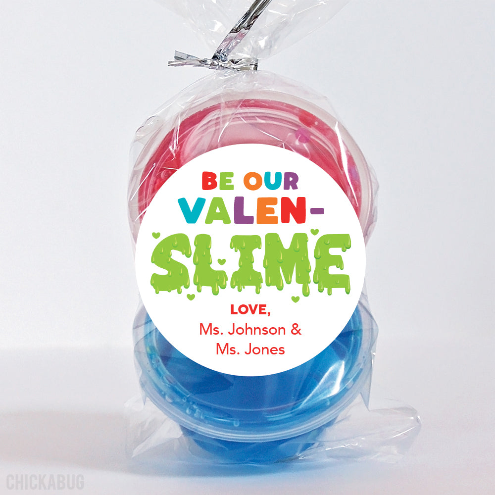 Personalized Valen-SLIME Valentine's Day Stickers – Chickabug