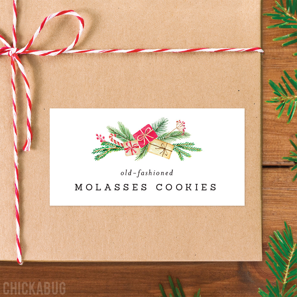 Personalized Gifts & Greenery Christmas Gift Labels - for Homemade ...