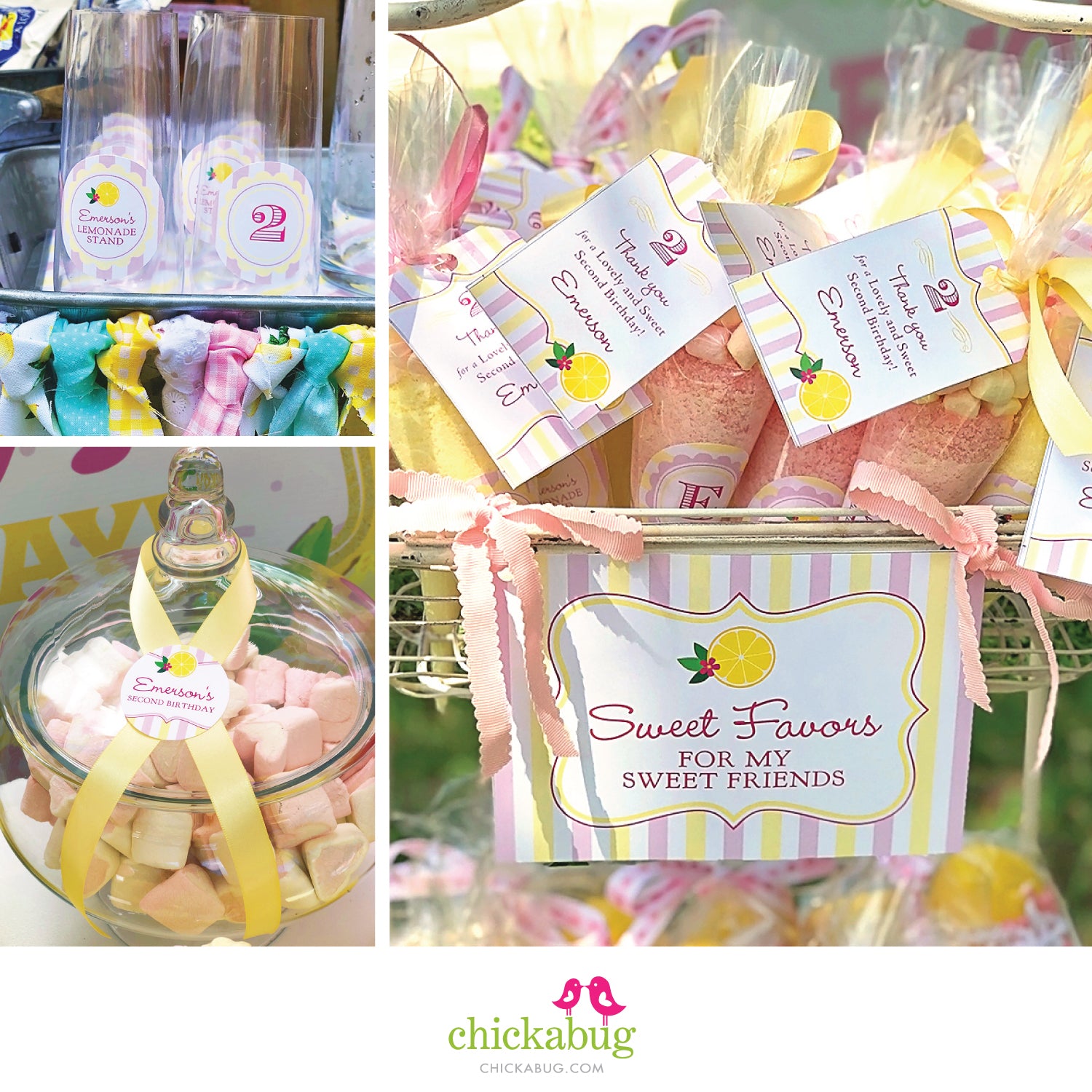Pink Lemonade Birthday Party Printable Decor Kit (Digital File) – Chickabug