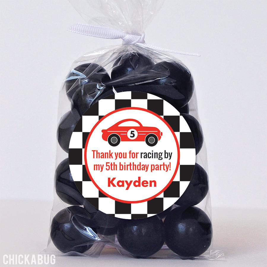 Race Car Party Favor Stickers – Chickabug