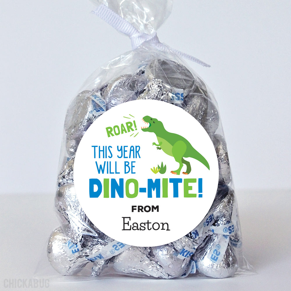 Personalized Dinosaur Back to School Stickers – Chickabug