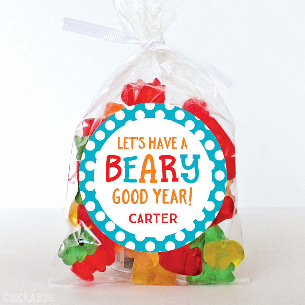 Personalized "Beary Good Year" Back to School Stickers – Chickabug