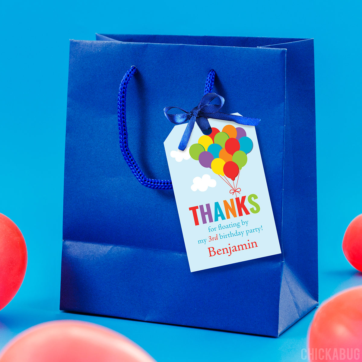 Birthday Balloons Favor Tags (EDITABLE INSTANT DOWNLOAD) – Chickabug