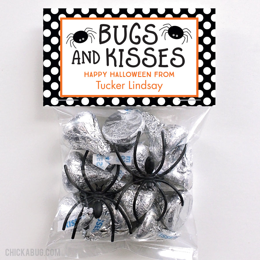Personalized "Bugs and Kisses" Halloween Treat Bags - So Cute! – Chickabug