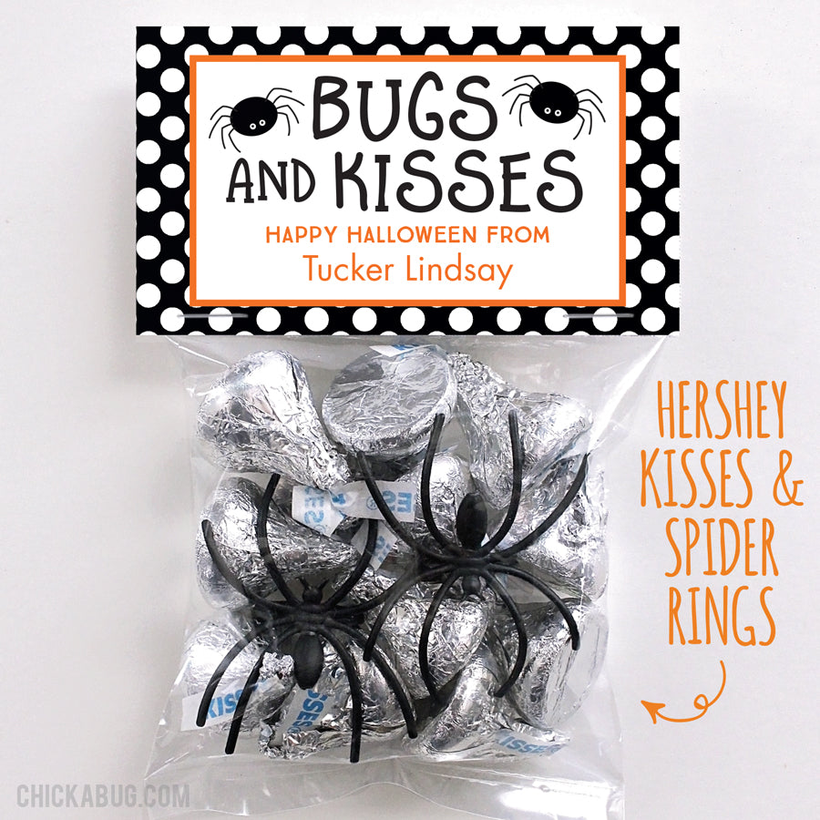 Personalized "Bugs and Kisses" Halloween Treat Bags - So Cute! – Chickabug