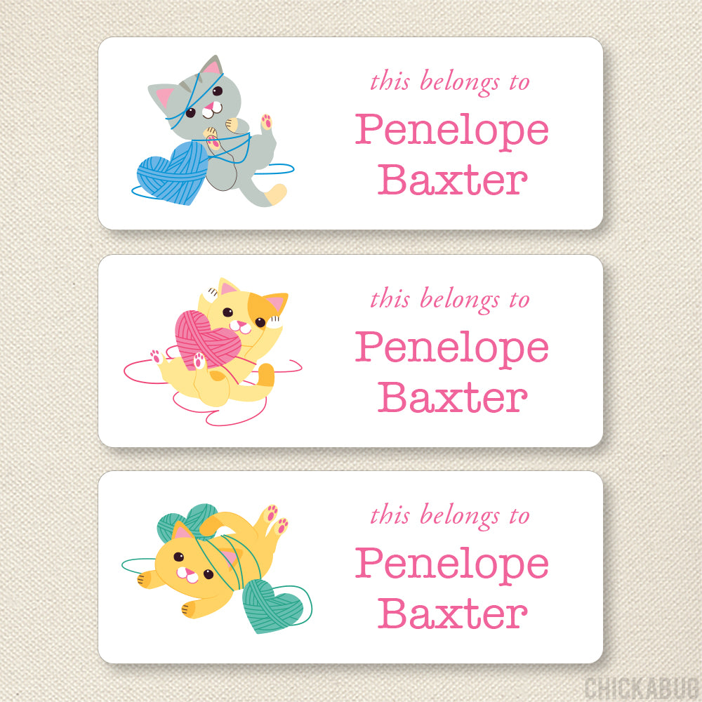 Kittens Personalized "This Belongs To" Labels – Chickabug