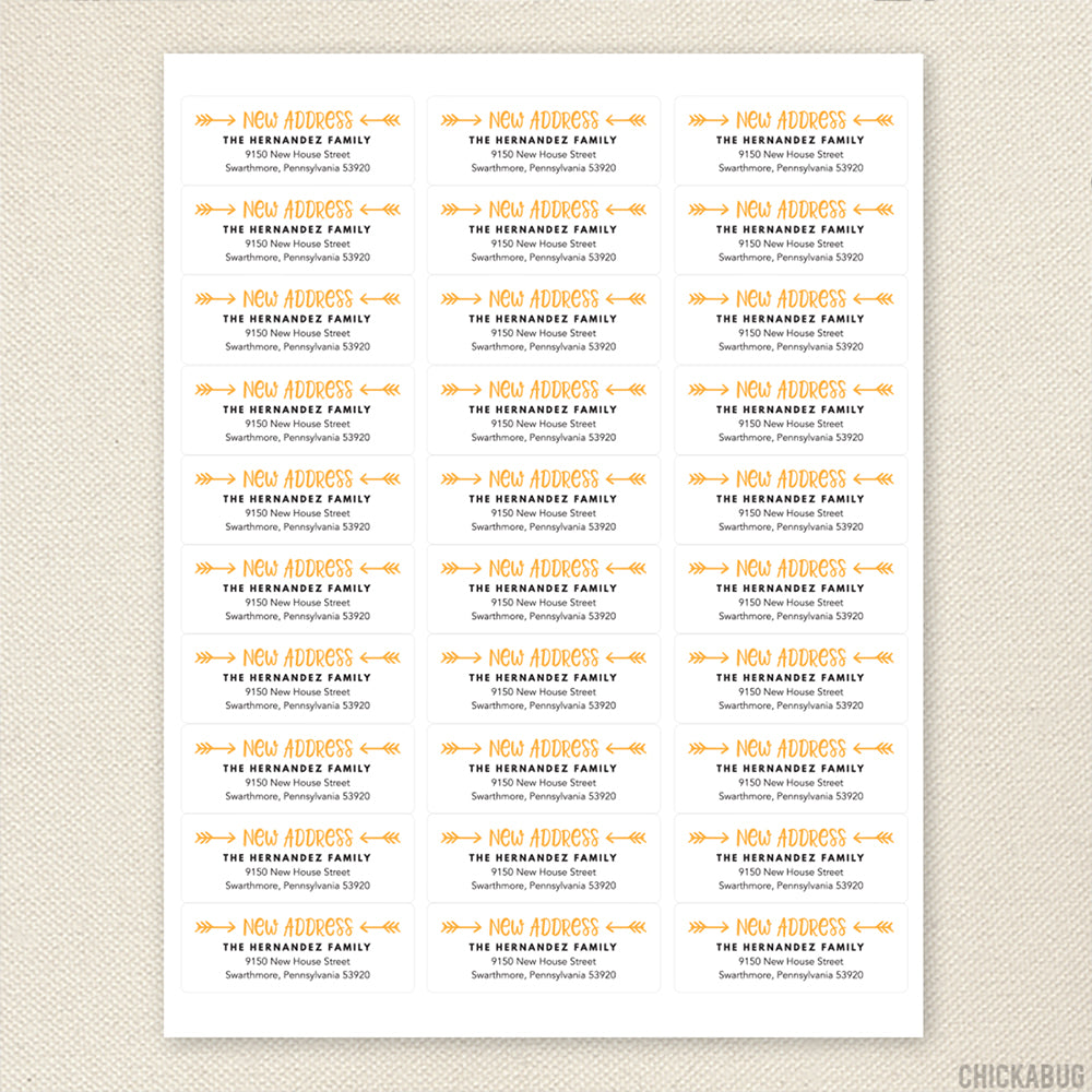 Personalized "New Address" Change of Address Labels – Chickabug