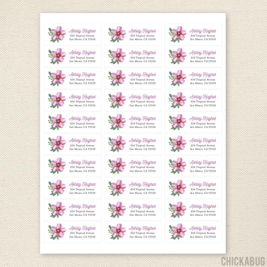 hibiscus labels