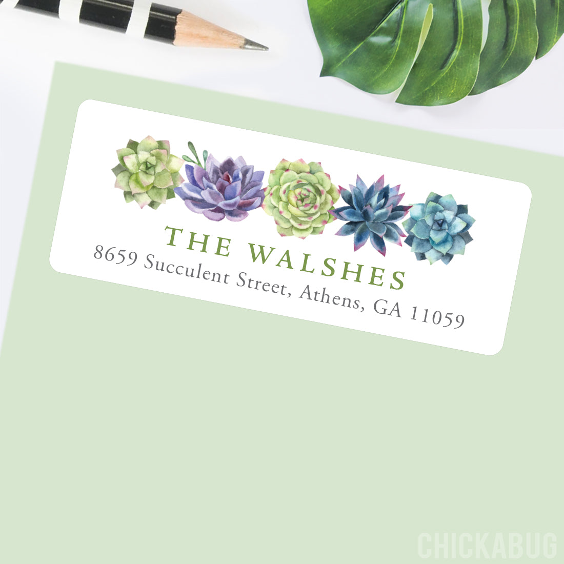 Personalized Succulents Return Address Labels – Chickabug