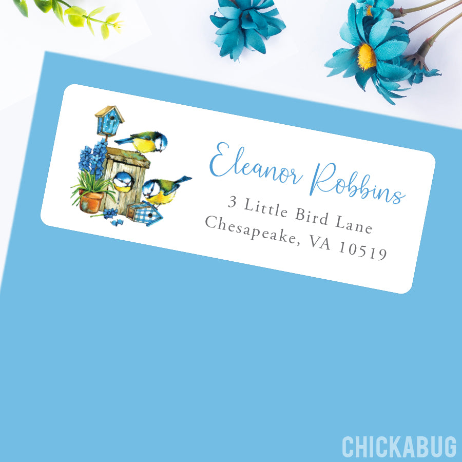 Personalized Birds and Birdhouses Return Address Labels – Chickabug
