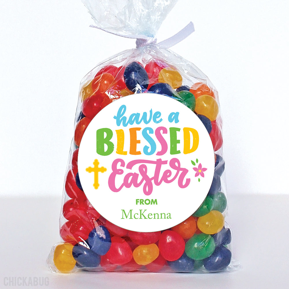 Personalized "Have a Blessed Easter" Stickers – Chickabug