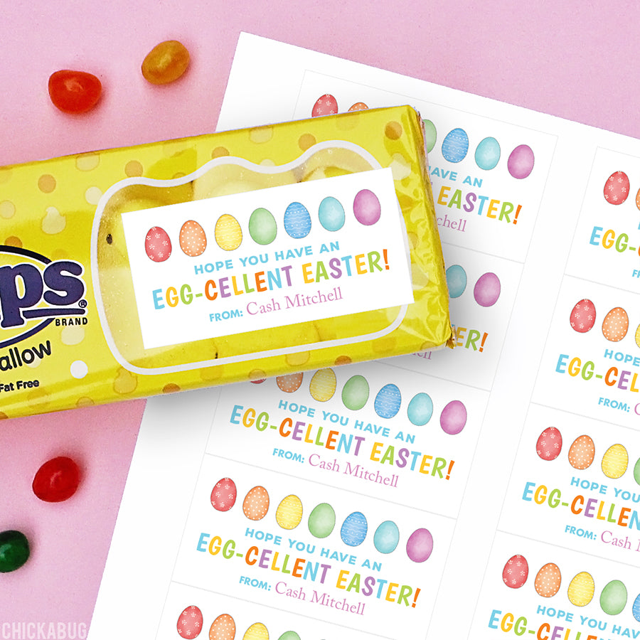 Personalized "Egg-cellent Easter" Gift Labels – Chickabug