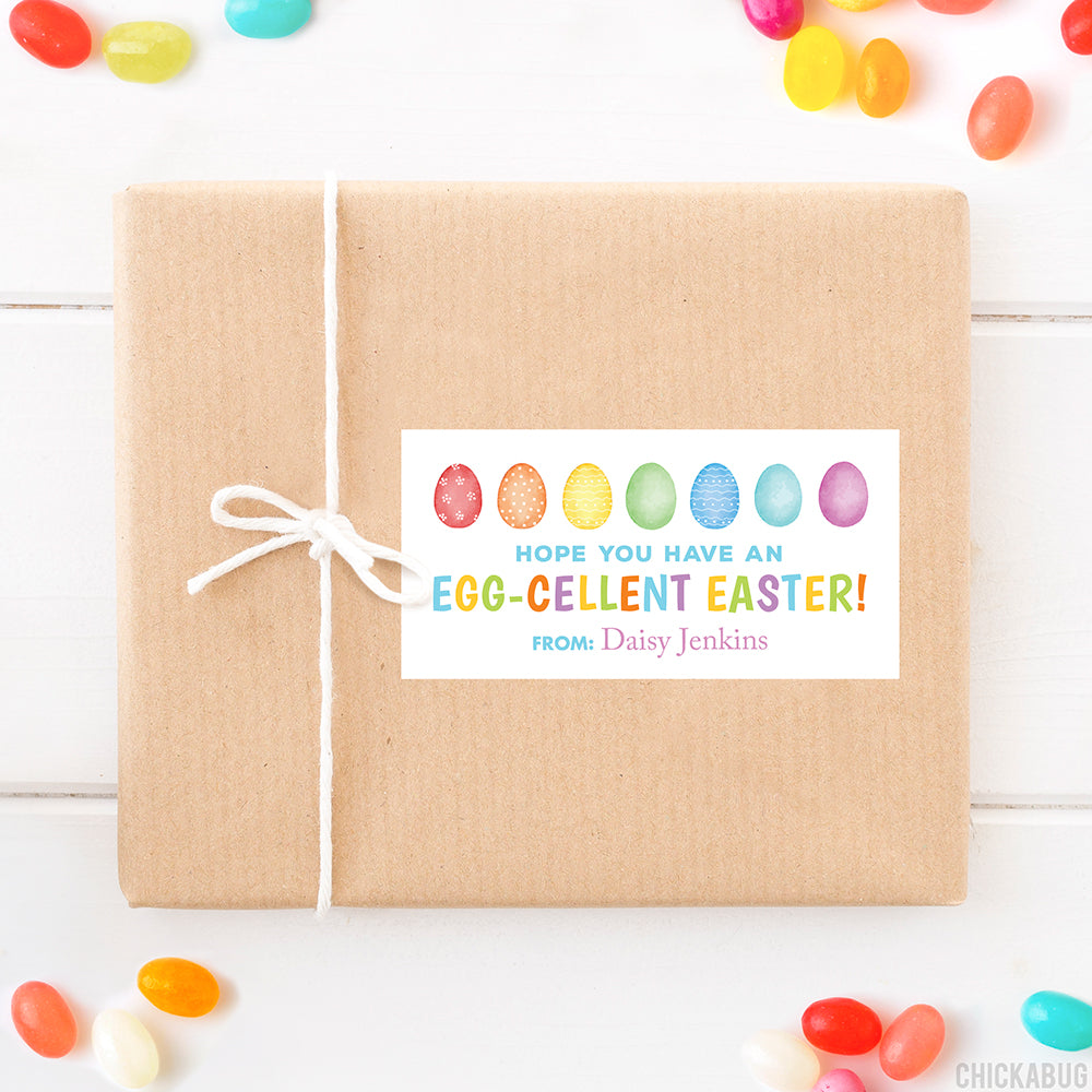 Personalized "Egg-cellent Easter" Gift Labels – Chickabug