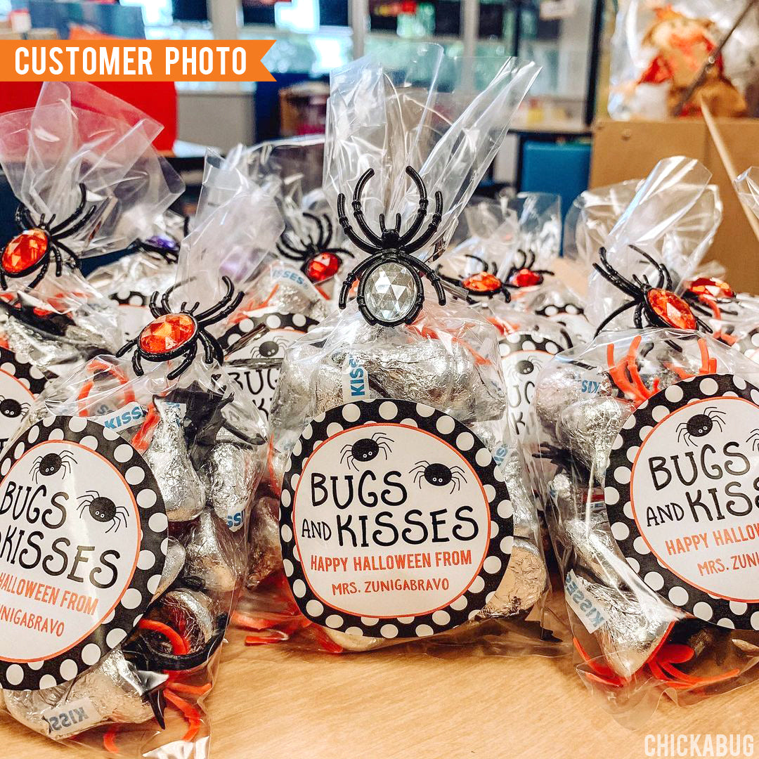 Personalized "Bugs and Kisses" Halloween Stickers – Chickabug