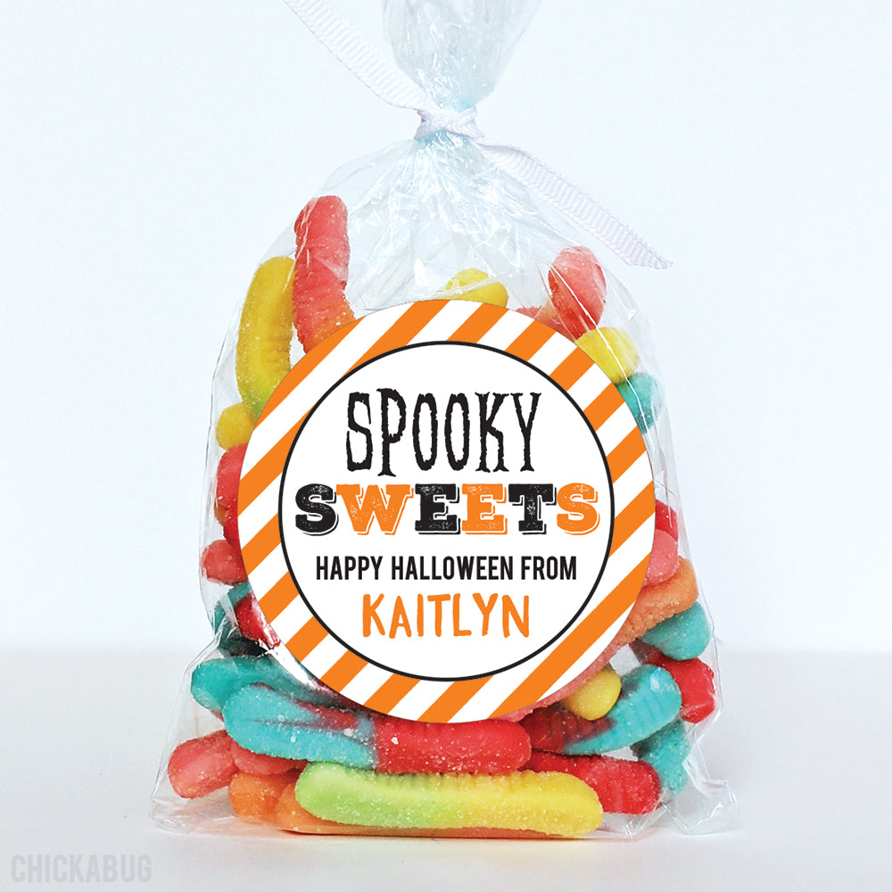 Personalized "Spooky Sweets" Halloween Stickers – Chickabug