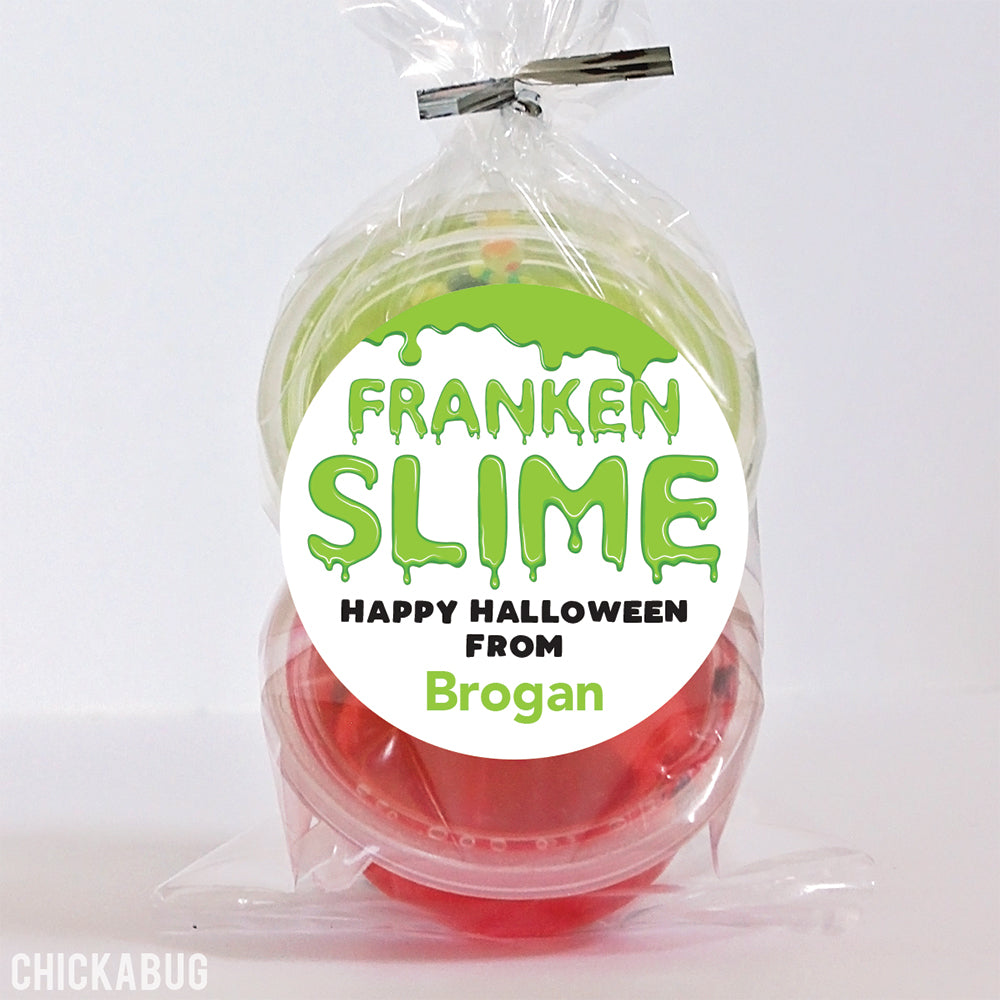 Personalized "FrankenSlime" Halloween Stickers – Chickabug