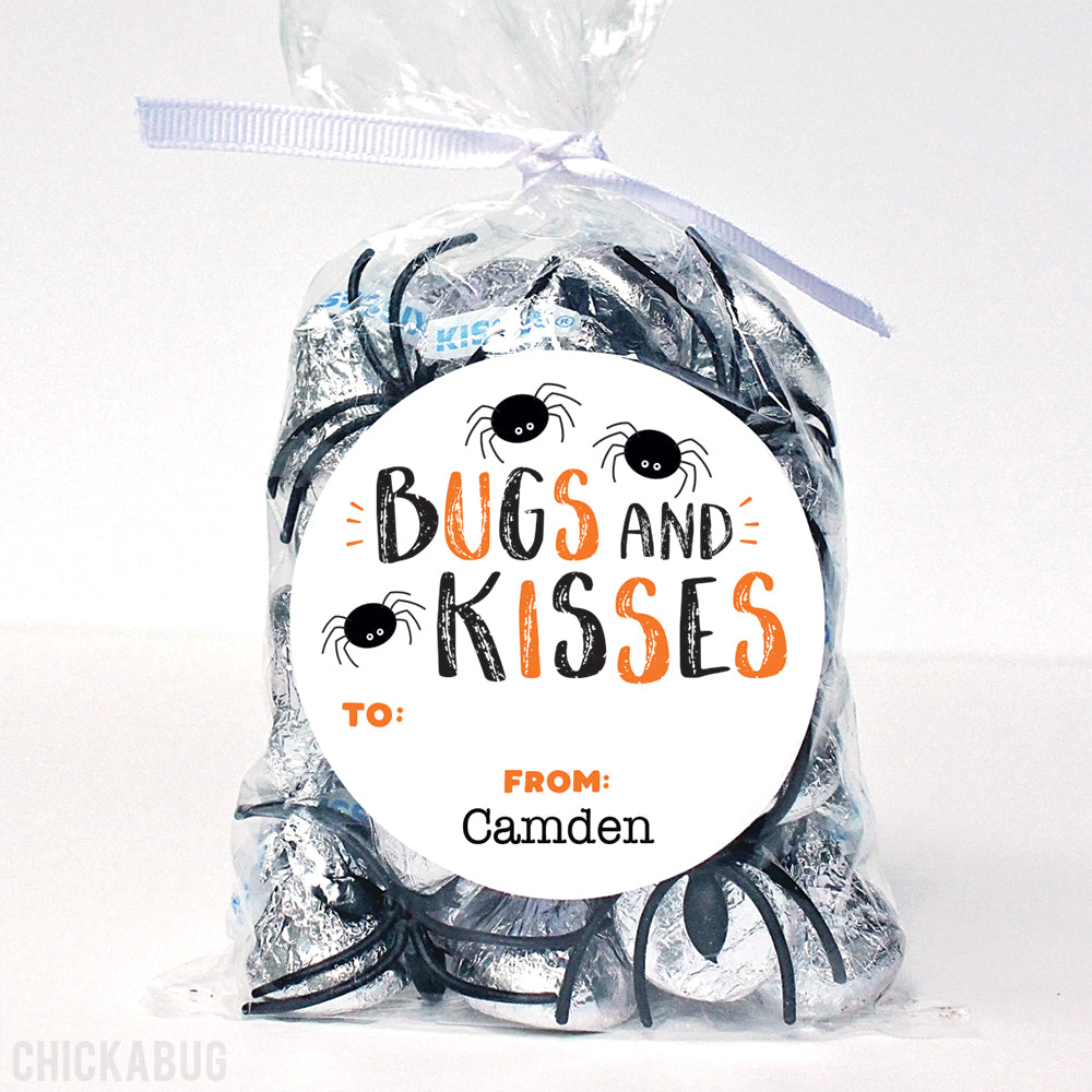 Personalized "Bugs and Kisses" Fill-In Halloween Labels – Chickabug