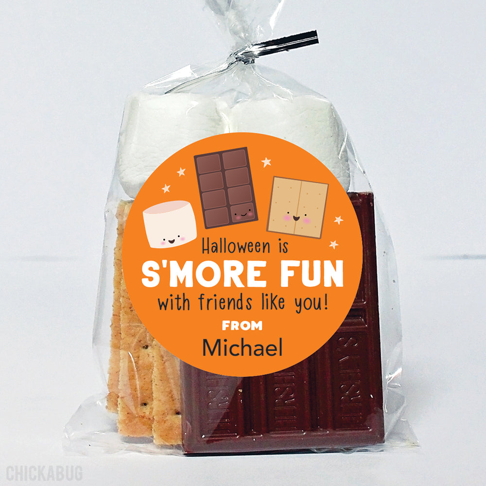 Personalized "S'More Fun With Friends Like You" Halloween Stickers ...