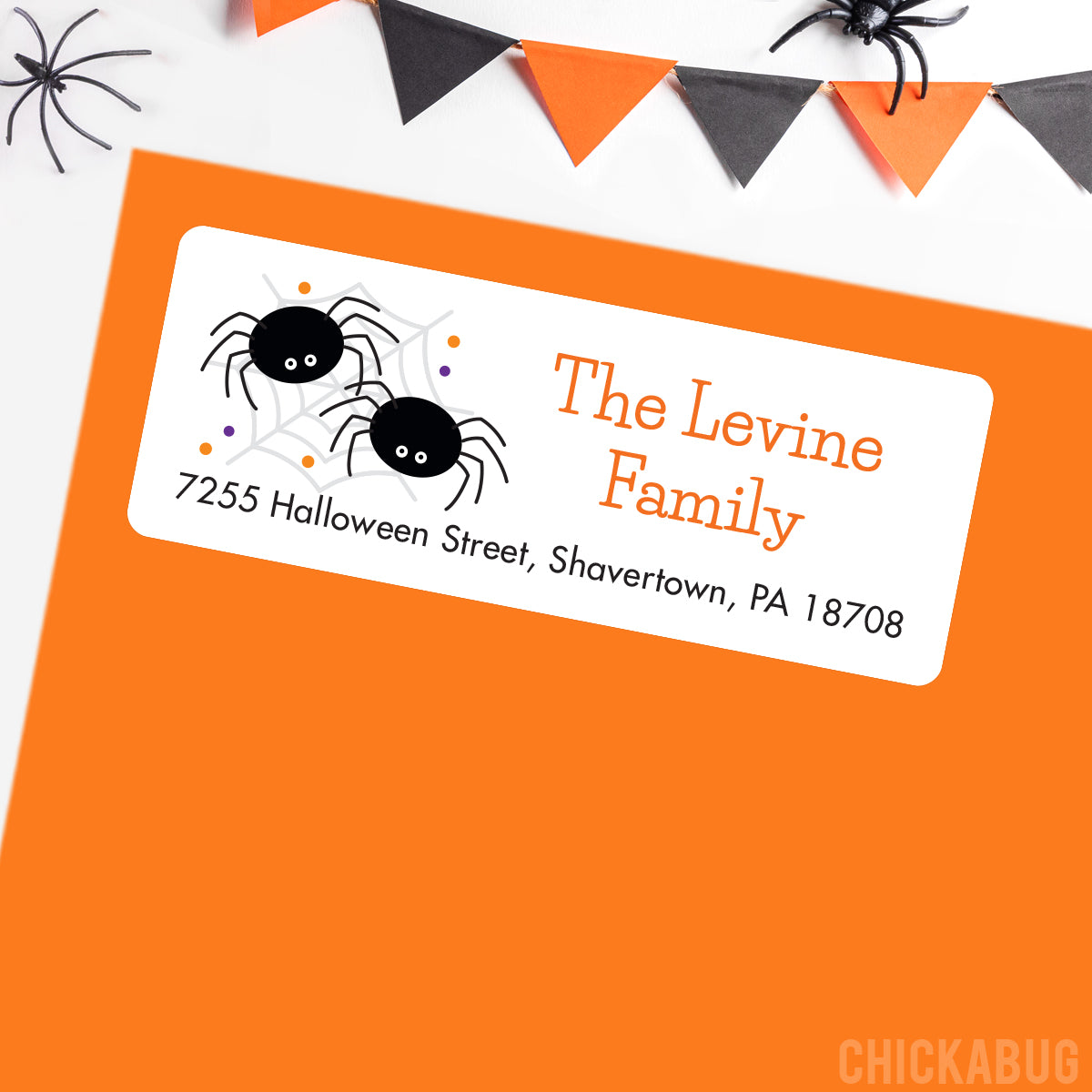 Personalized Spiders Halloween Return Address Labels – Chickabug