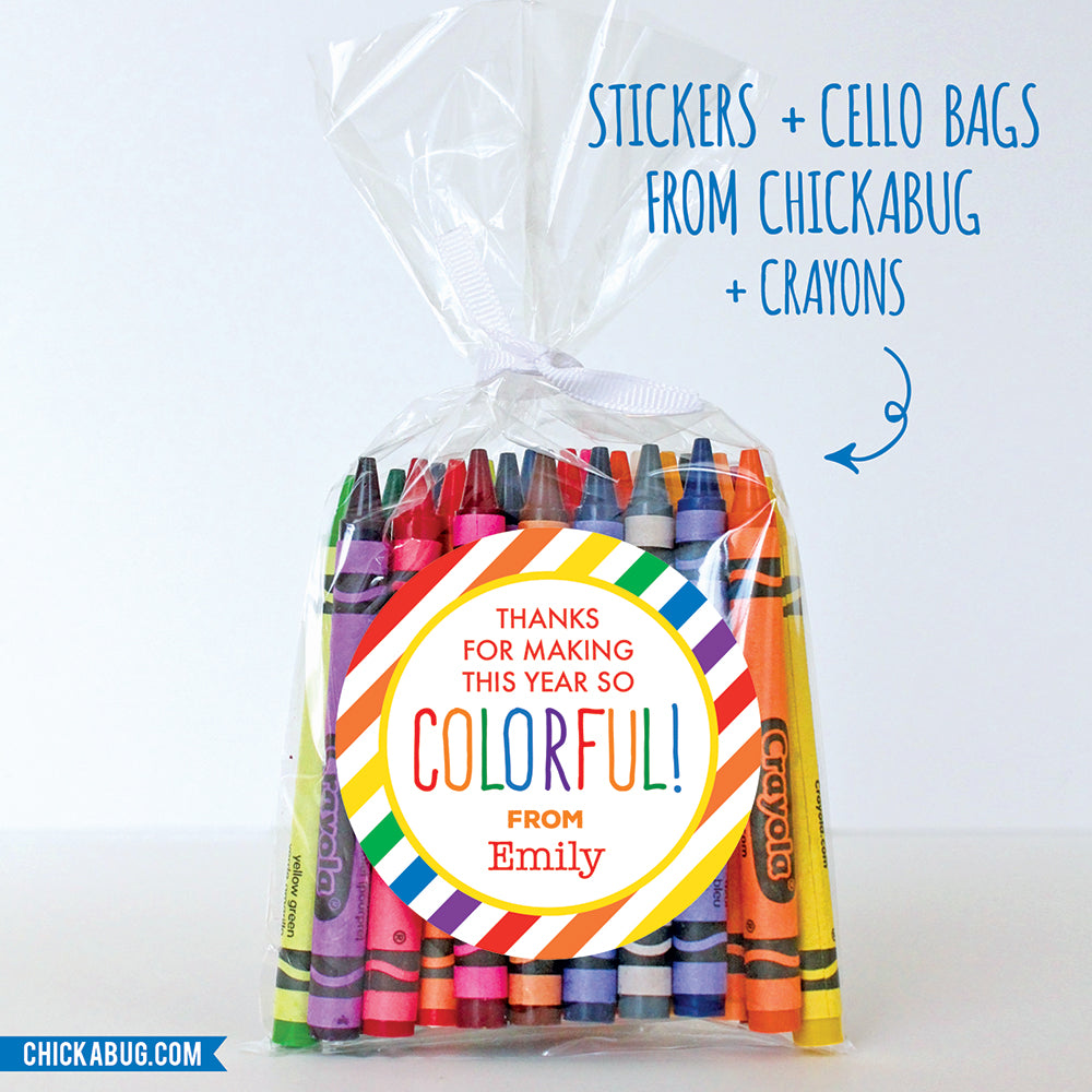 Personalized Colorful Last Day of School Stickers – Chickabug