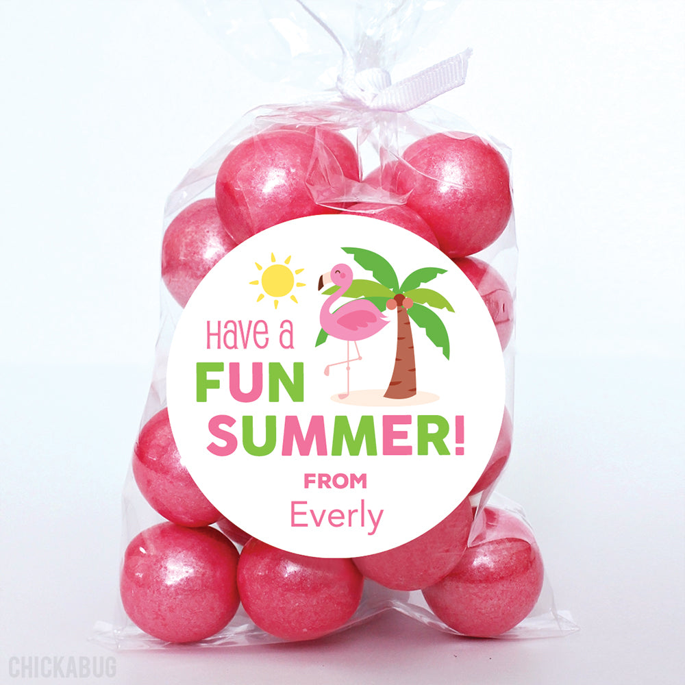 Flamingo Personalized Last Day of School Stickers – Chickabug