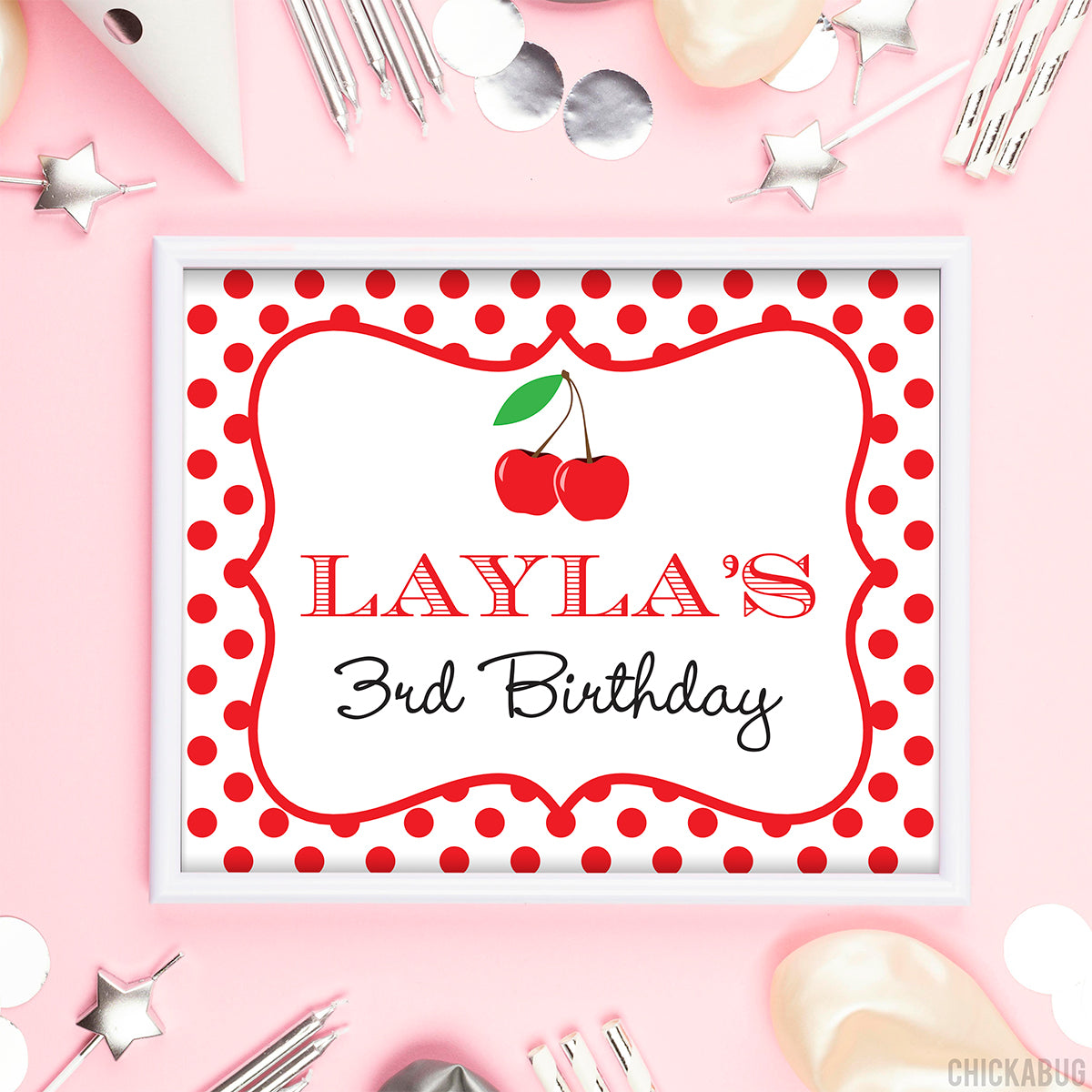 Cherry Party Signs (EDITABLE INSTANT DOWNLOAD) – Chickabug