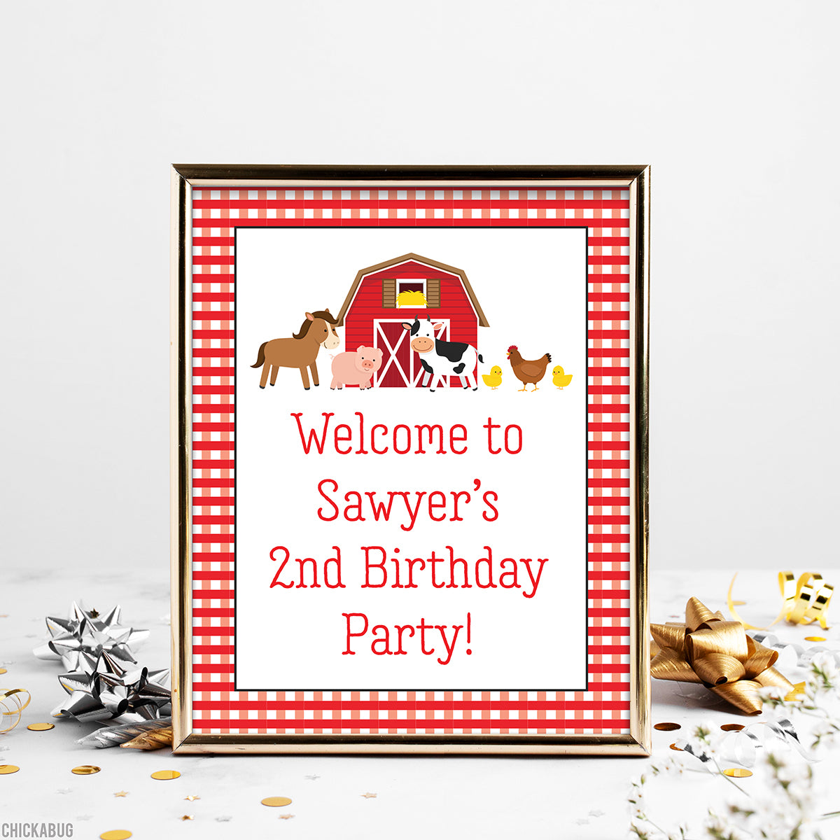 Farm Party Signs (EDITABLE INSTANT DOWNLOAD) – Chickabug