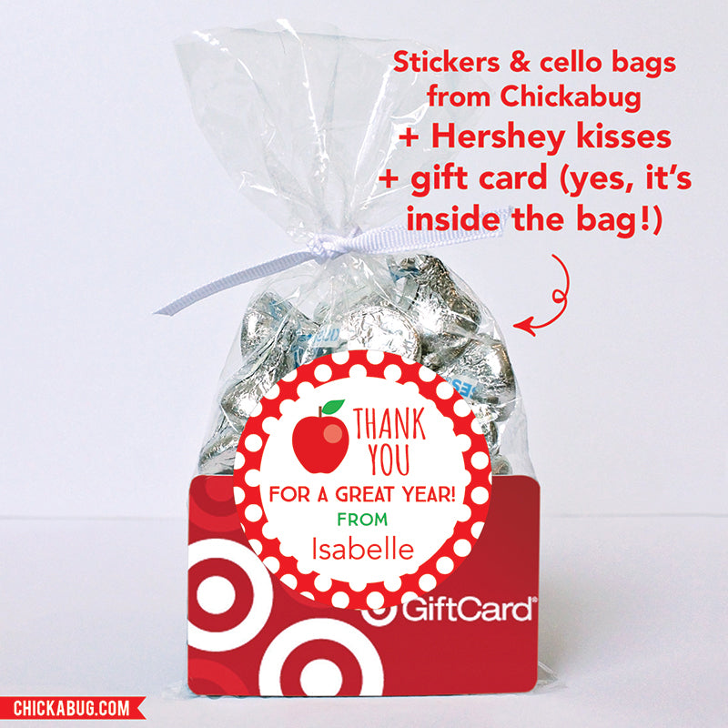 Personalized Apple Teacher Appreciation Stickers – Chickabug
