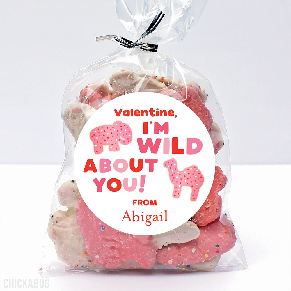 Personalized Animal Crackers "I'm Wild About You" Valentine's Day ...