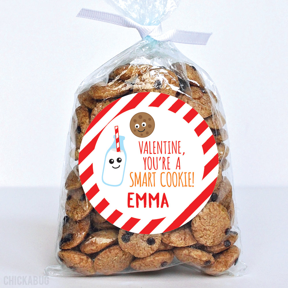 Personalized "You're a Smart Cookie" Valentine's Day Stickers – Chickabug